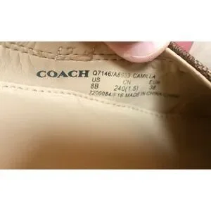 Coach | Shoes | Coach Camilla Signature Monogram Ballet Flats Brown ...